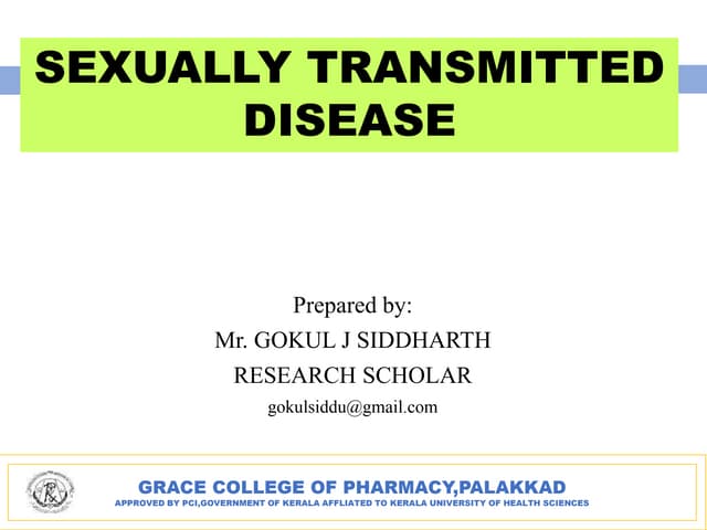 14. sexually transmitted diseases gonorrhoea | PPTX | Sexual Conditions | Sexual Health