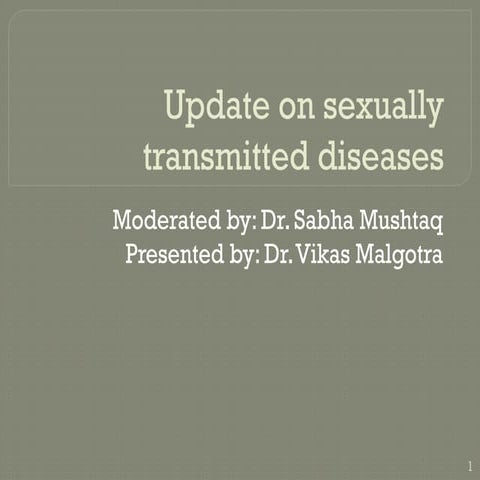 Sexually transmitted disease presentation | PPTX