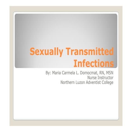 Sexually transmitted infections Part V | PPT