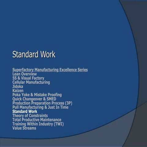 Introduction to Standardized Work | PPTX