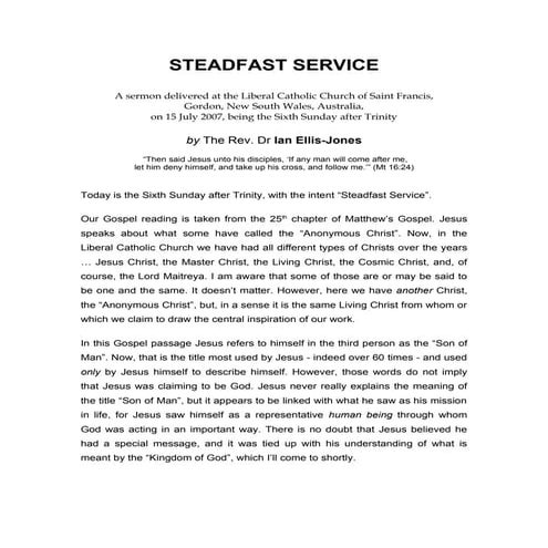 STEADFAST SERVICE | DOC