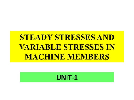 machine design Introduction unit-1 | PPT