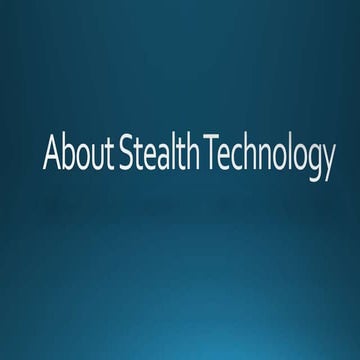 Stealth fighters | PPTX