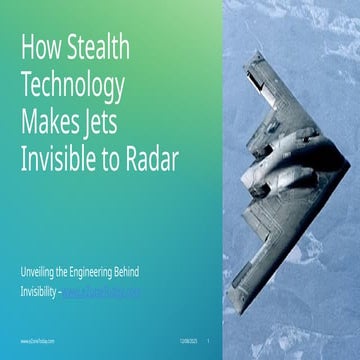 How stealth aircrafts works and technologies invloved? | PPTX