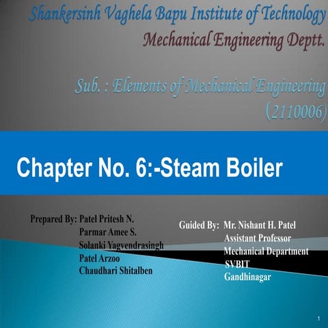 Classification of Steam generator or Boiler | PDF