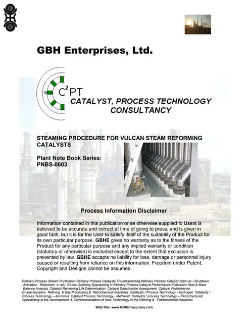 Steam reforming - The Basics of Reforming | PDF