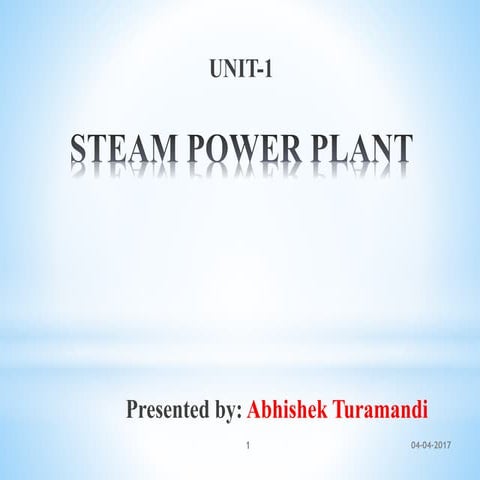 Steam Power Plant | PPTX