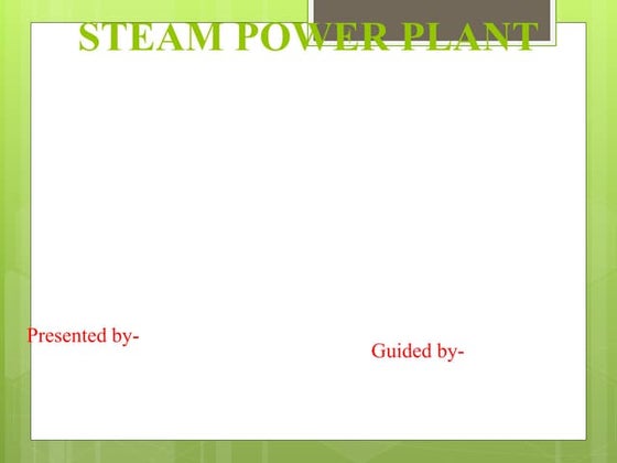 Steam power plants | PPTX | Home Appliances | Home & Garden