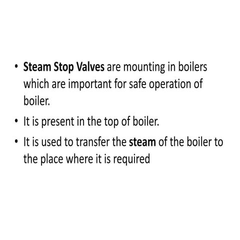 #Steam stop valve importance | PPTX