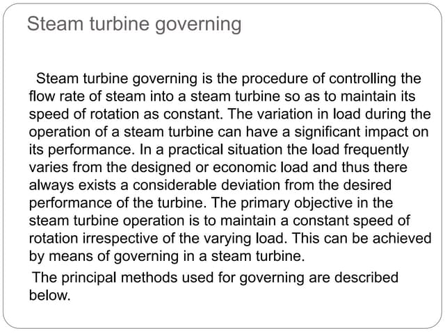 Turbine Governing System | PDF