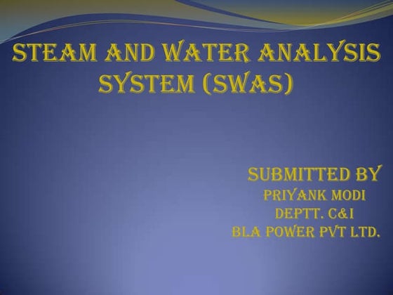 Steam & water analysis system (swas) | PDF | Chemistry | Science
