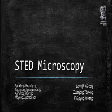 Sted microscopy | PPTX