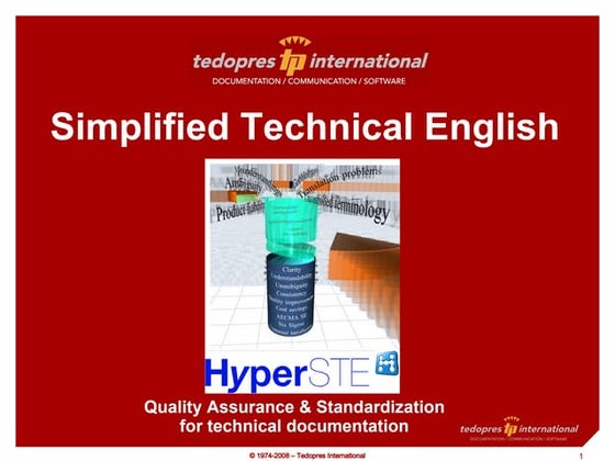 Simplified Technical English, Quality Control for Content | PPT