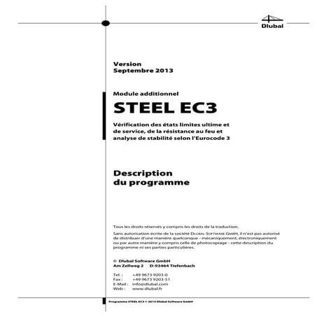 Logiciel de calcul de structure métallique (RFEM) - Manuel de STEEL EC3 | PDF | Physics | Science