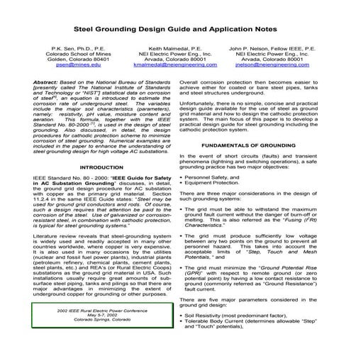 Steel grounding-design-guide-and-application-notes | PDF