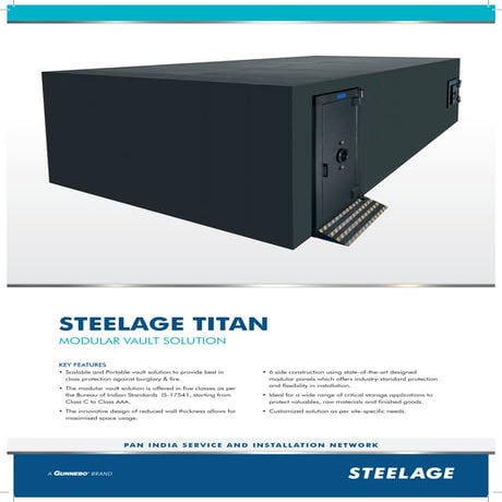 STEELAGE TITAN MODULAR VAULT SOLUTION | PDF