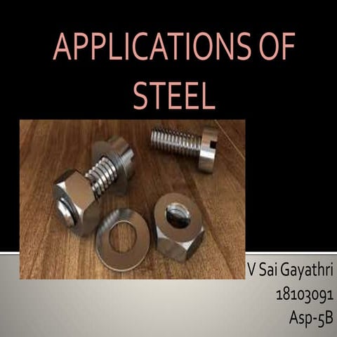 Applications of Steel | PPT