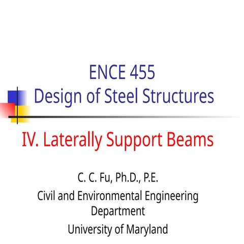 Design of Steel Structures - Civil and Environmental Engineering | PPT