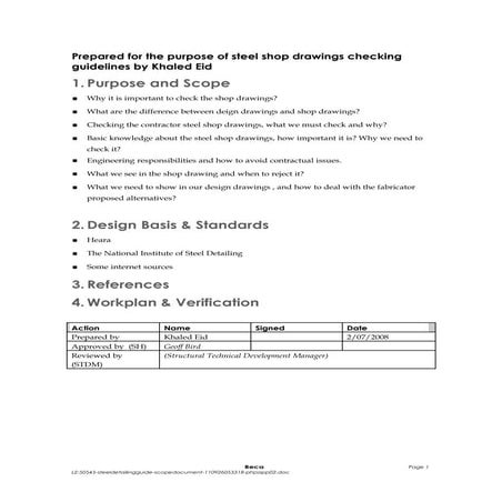 Steel detailing guide scope document | PDF