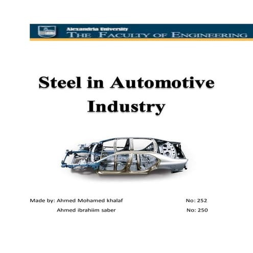 Steel in automotive industry | DOCX