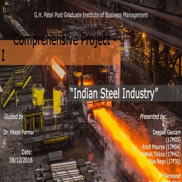 Steel industry | PPTX