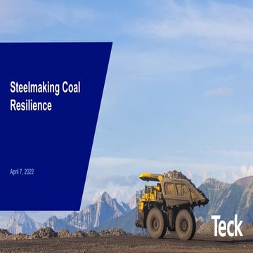 Steelmaking Coal Resilience Presentation Slides | PDF