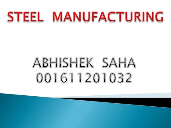 Steel Melting Shop (SMS) | PPT