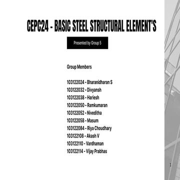 Steel project Civil Engineering students pdf | PDF
