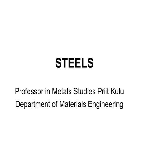 Steels | PPT
