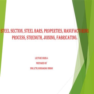Steel section, steel bars, properties, manufacturing process, strength ...