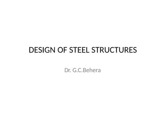 Design of compression members in steel structures - civil Engineering | PPT