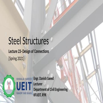 Eccentric connection(Design of Steel Strucuture) | PDF