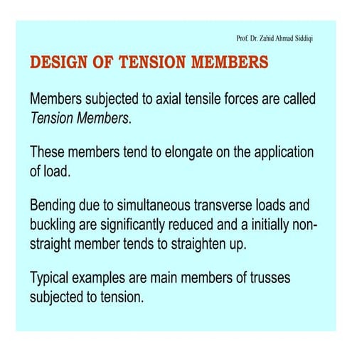 Tension Members-Notes- for- steel design | PDF