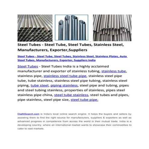 Steel tubes | DOC