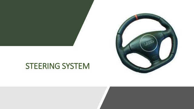 ackerman steering geometry and cornering | PPTX