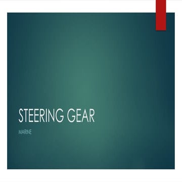 STEERING GEAR and steering gears working.pptx
