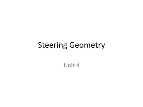 Steering geometry 8 | PPT