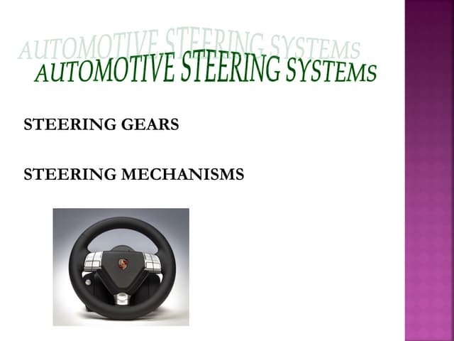Unit 1 Front Axle & Steering System | PDF