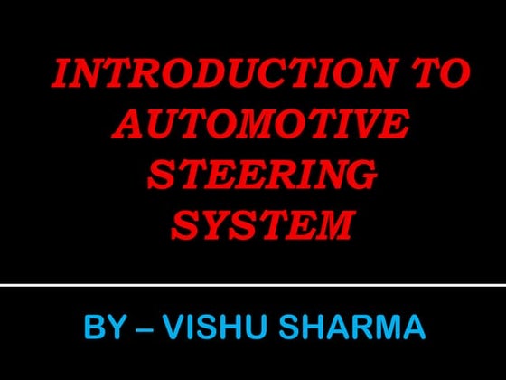 Steering system | PPT