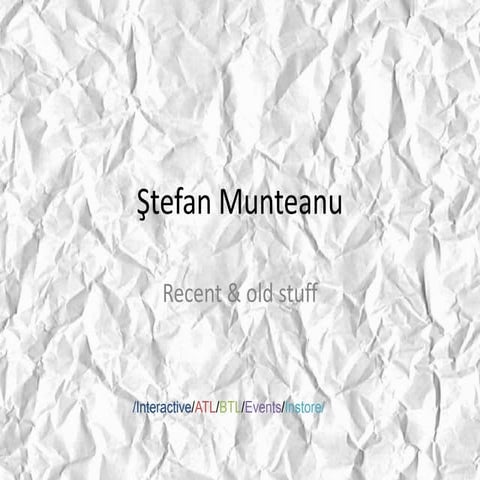 Stefan munteanu portfolio | PDF