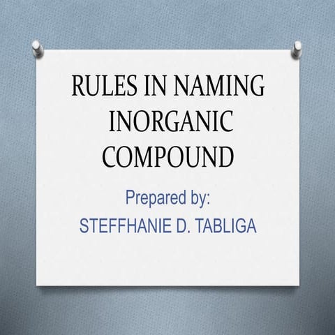 rules in naming organic compound | PPTX