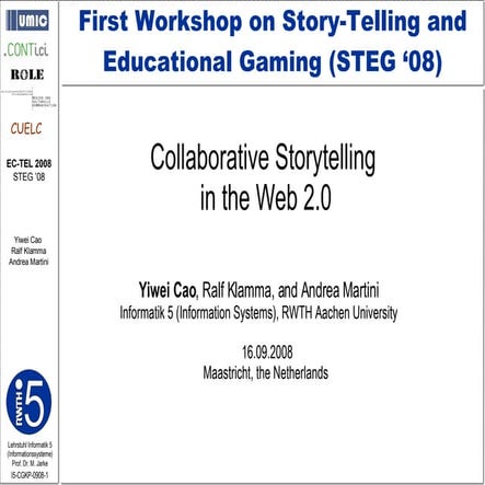 Collaborative Storytelling in the Web 2.0 | PPT