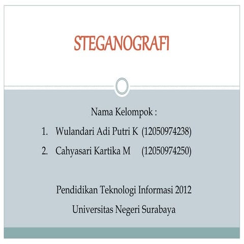 Steganografi | PPTX