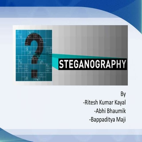 Steganography | PPT
