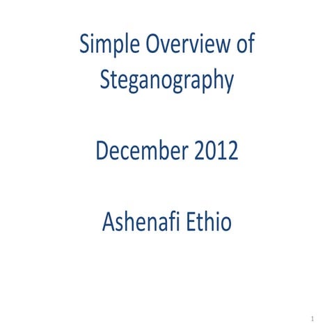 Steganography | PPT