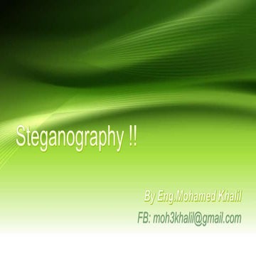 Steganography | PPTX