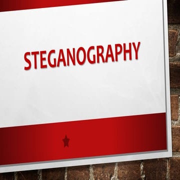 Steganography | PPT