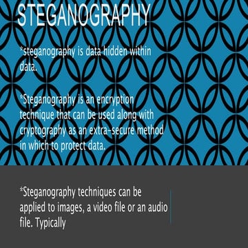 Steganography | PPTX