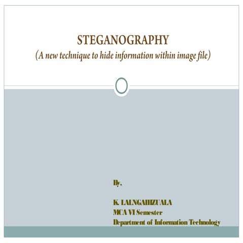 Steganography | PPT | Computing | Technology &amp; Computing