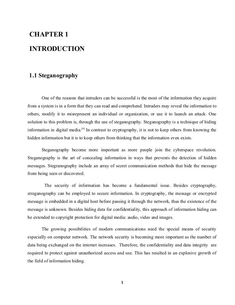 Steganography Engineering project report